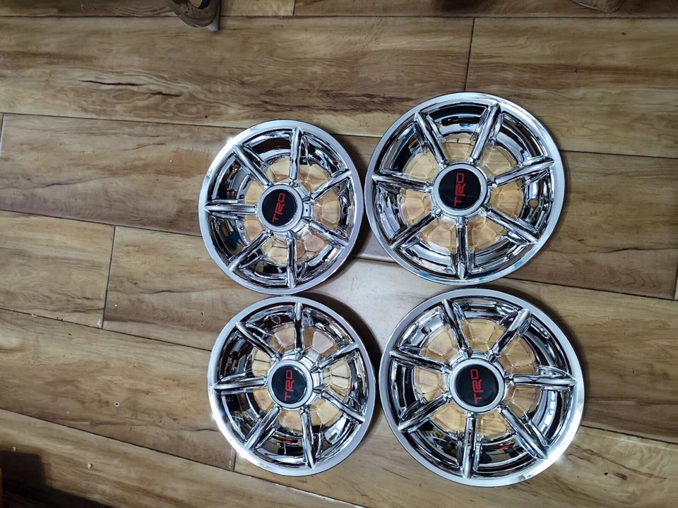 10 Inch Golf Cart Hub Caps Wheel Covers W/ Chrome Spokes For EZGO Cub ...