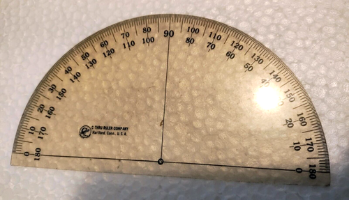 Vintage C-THRU Ruler Company Plastic 180 Degree Protractor | eBay