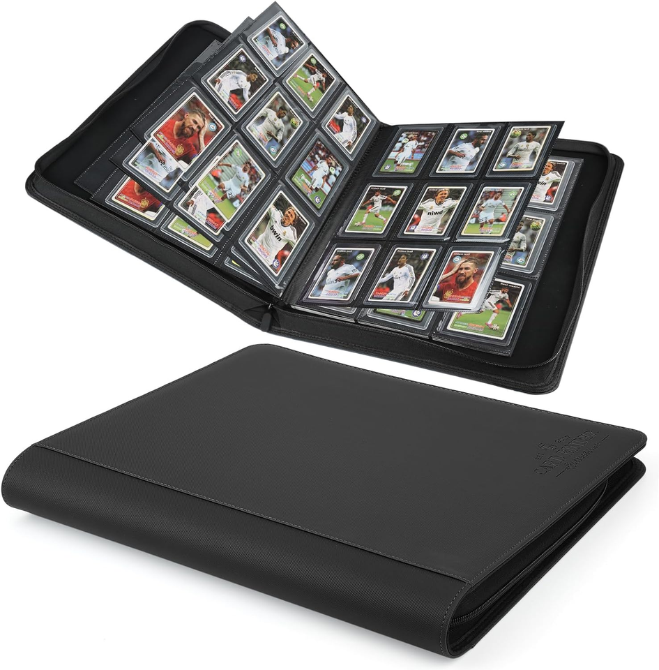 Toploader Binder,Toploader Hard Cases, 9-Pocket Pages Sleeves Hold up ...