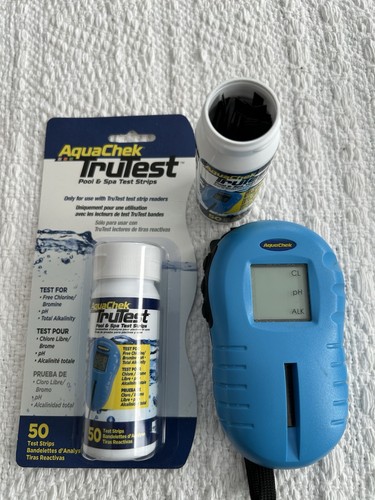 AquaChek TruTest Digital Chlorine/PH Test Strip Reader Spa/Pool + Test ...