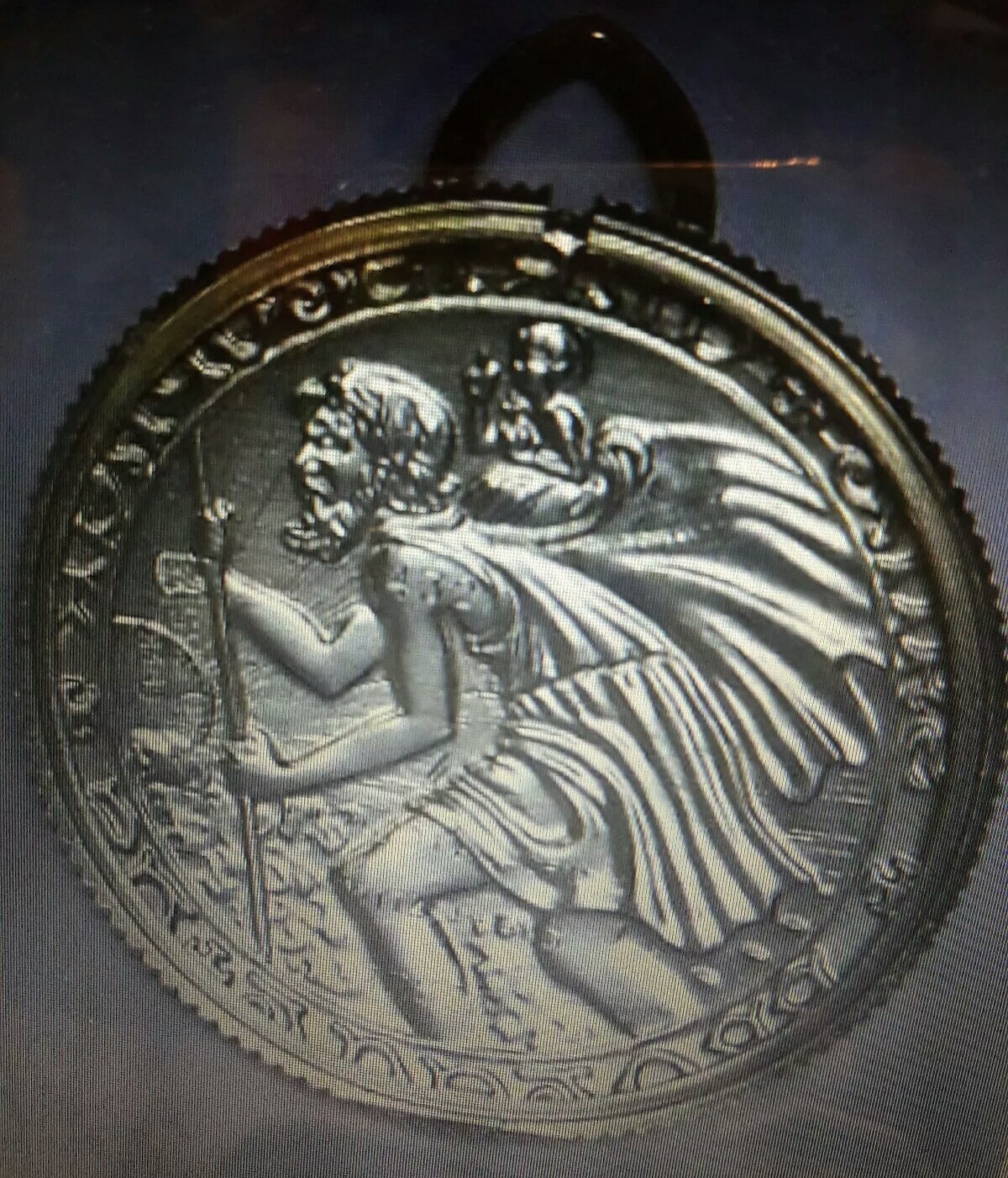 MOVADO 14K GOLD VINTAGE SAINT CHRISTOPHER WATCH PENDANT AMAZING RARE ...