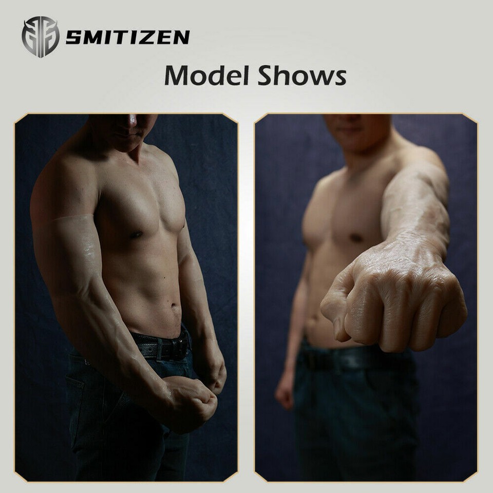 Smitizen Silicone Fake Arms Muscular Hand Gloves Cosplay Prop Costume ...