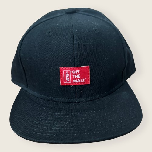 Vans Hat Cap Snap Back Black Red Logo Skateboard Skater Boys Youth | eBay