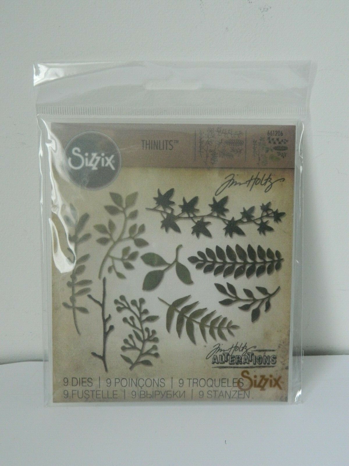 Sizzix Thinlits Garden Greens by Tim Holtz 9 Dies 661206 BN for sale online | eBay