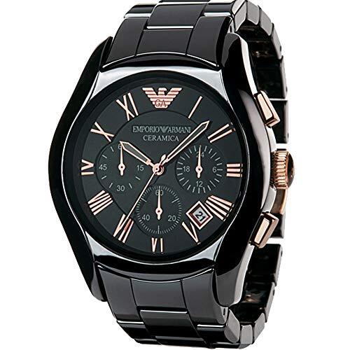 [Emporio Armani] Men's Watch CERAMICA Chronograph AR1410 Black | eBay