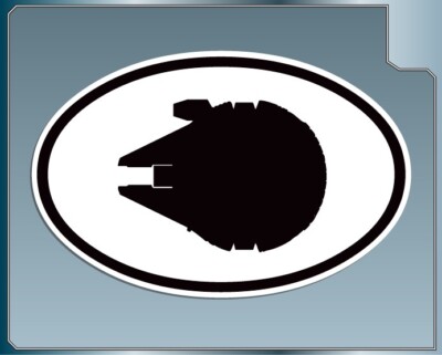 MILLENIUM FALCON EURO Vinyl Decal #1 Car Truck Window Star Wars Sticker ...