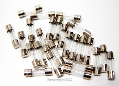 25 Pieces / 6A - 250V / 20X5mm GMA Slo-Blo Glass Fuse | eBay