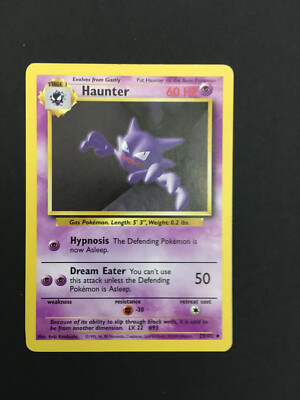 Pokemon Haunter 29/102 - Base Set - Excellent Condition - Actual Card ...