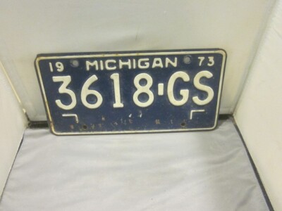 MICHIGAN LICENSE PLATE # 3618-GS , 1973 EXPIRED OVER 3 YEARS | eBay