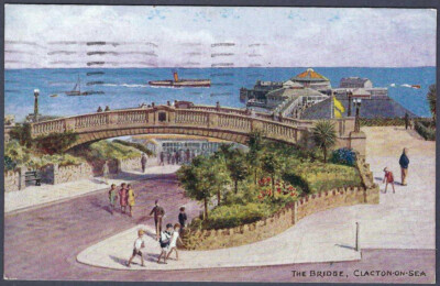 The Bridge, Clacton-on-Sea - 1929 A.R.Quinton art postcard | eBay UK