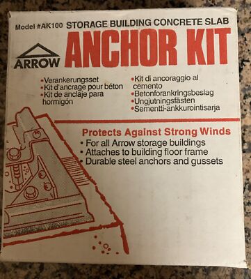 Arrow Shed AK100 Concrete Anchor Kit- New Sealed | eBay
