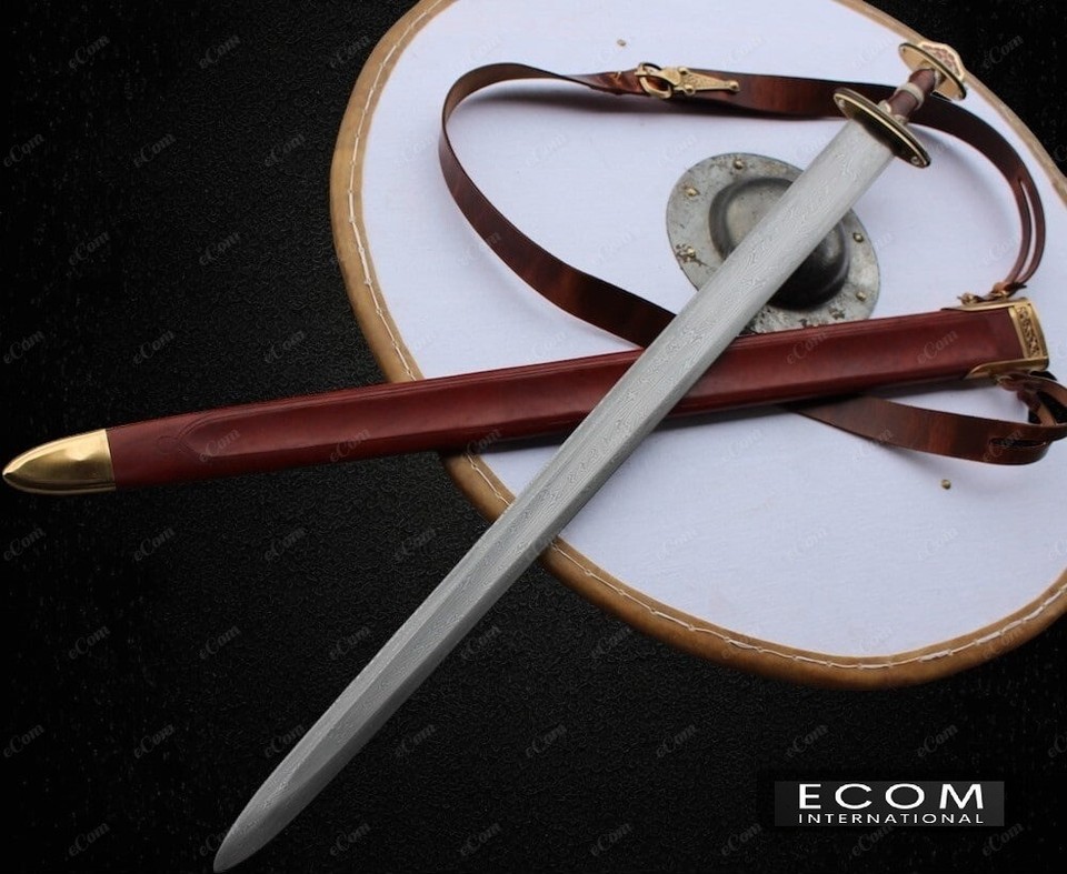 45" Sutton Hoo Sword, Anglo Saxon sword, Handmade Long Sword, Super ...