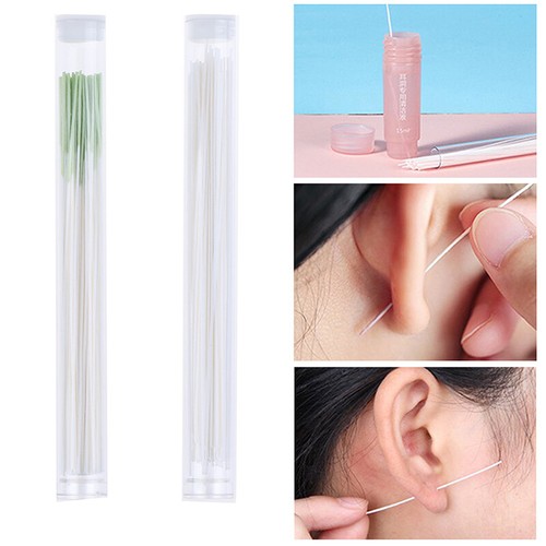 60pcs Earrings Hole Cleaner Disinfection Ear Wires Hole Cleaning Line ...