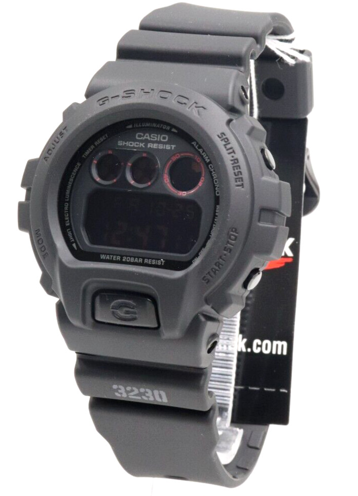 New Casio G-Shock Digital Matte Black Chronograph Watch 50mm DW6900MS-1 $99