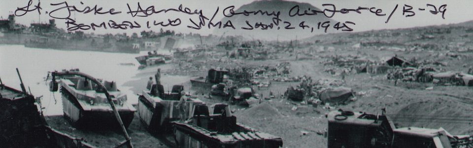Lt. Fiske Hanley Signed Autographed 4x6 Photo Iwo Jima WWII USAF Kemper ...