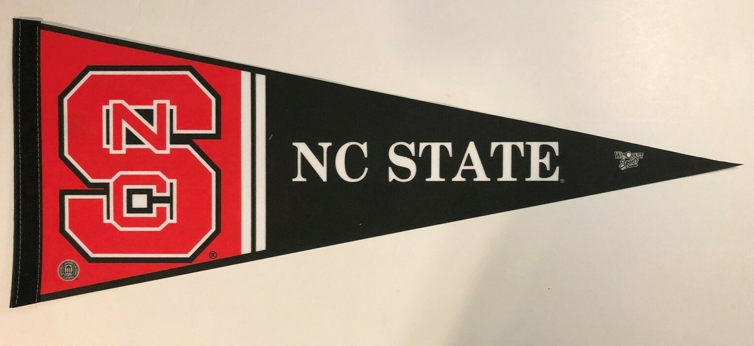 NORTH CAROLINA ST.NC STATE NCAA BASKETBALL CHAMPIONS VINTAGE PENNANT ...