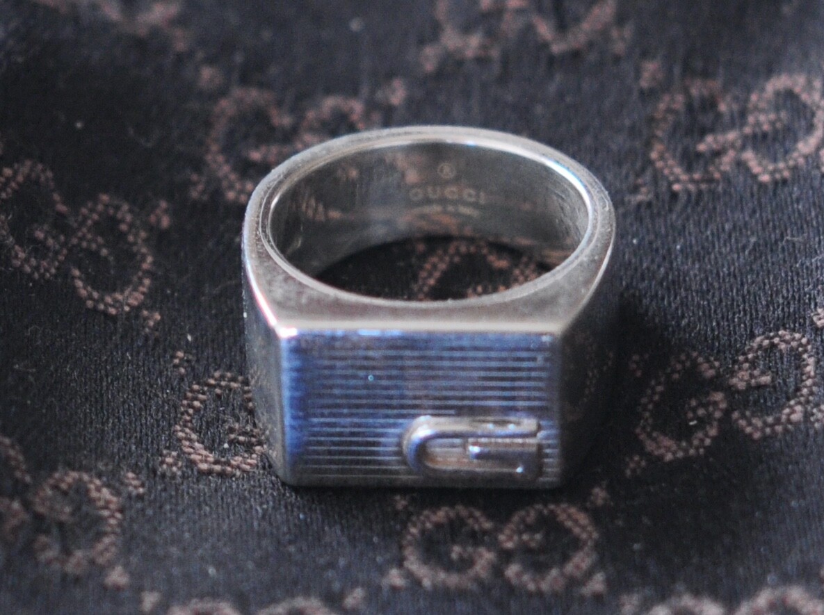 Gucci G Logo Signet Ring Sterling Silver 925 Size 6 … - Gem