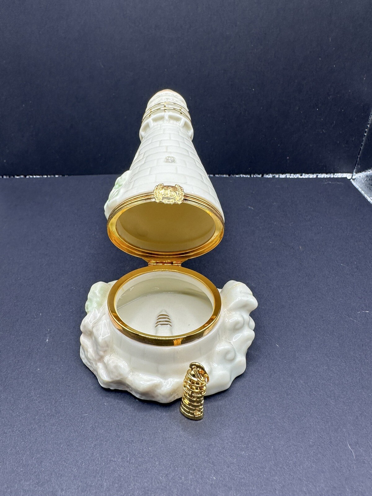 Lenox "Light in the Harbor" Lighthouse Porcelain Treasure Box & Charm ...