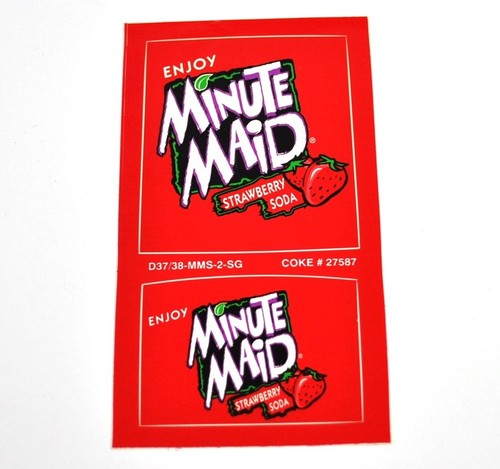 Coca-Cola Minute Maid Strawberry Soda USA 2 Vinyl Decal Sticker Decals ...