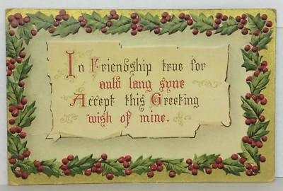 PostCard In Friendship True Poem Cranberries Stamp Posted 12-22-1911 ...