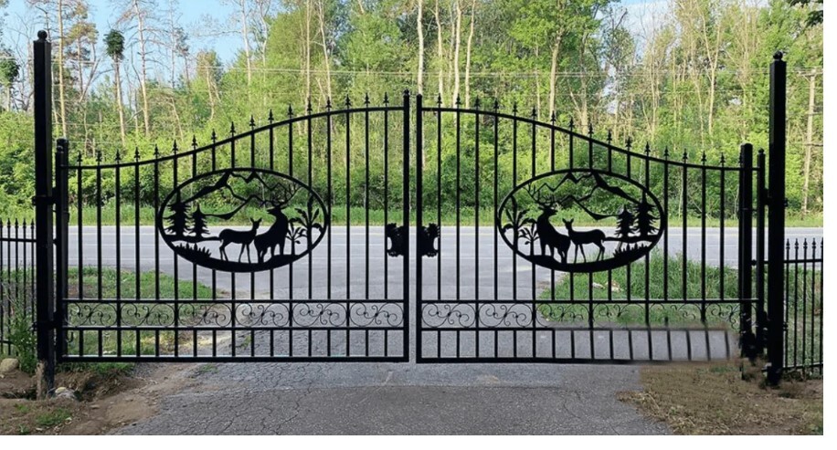 Open Wrought Iron Gates