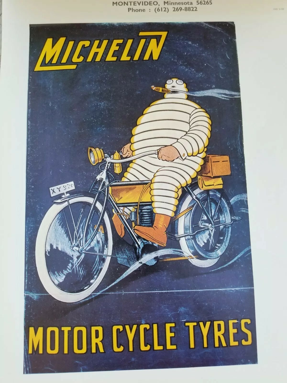 1971 Michelin Tire Advertising Dealer Calendar Tires Printed in Paris ...