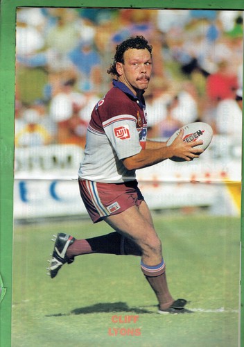 #HH1. RUGBY BIG LEAGUE MAGAZINE 10-16/5 1995, MANLY CLIFF LYONS PINUP ...