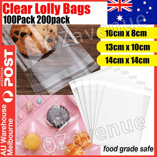 Clear Plastic Candy Packaging Bags Self Adhesive Cookie Biscuit Gift ...