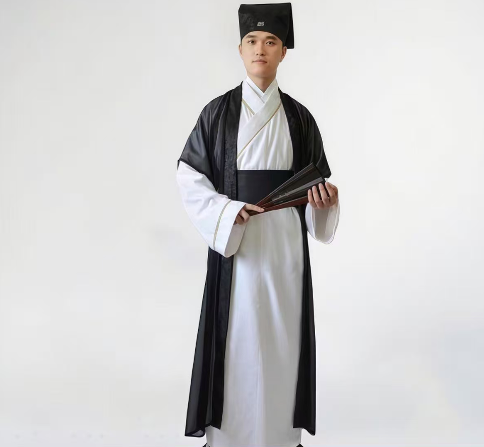 Chinese Scholar Costume Hanfu National Tang Costume Men Robe Costume ...