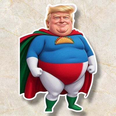 Captain Taco Superhero 4 Inch Waterproof Vinyl Sticker Decal, Funny ...