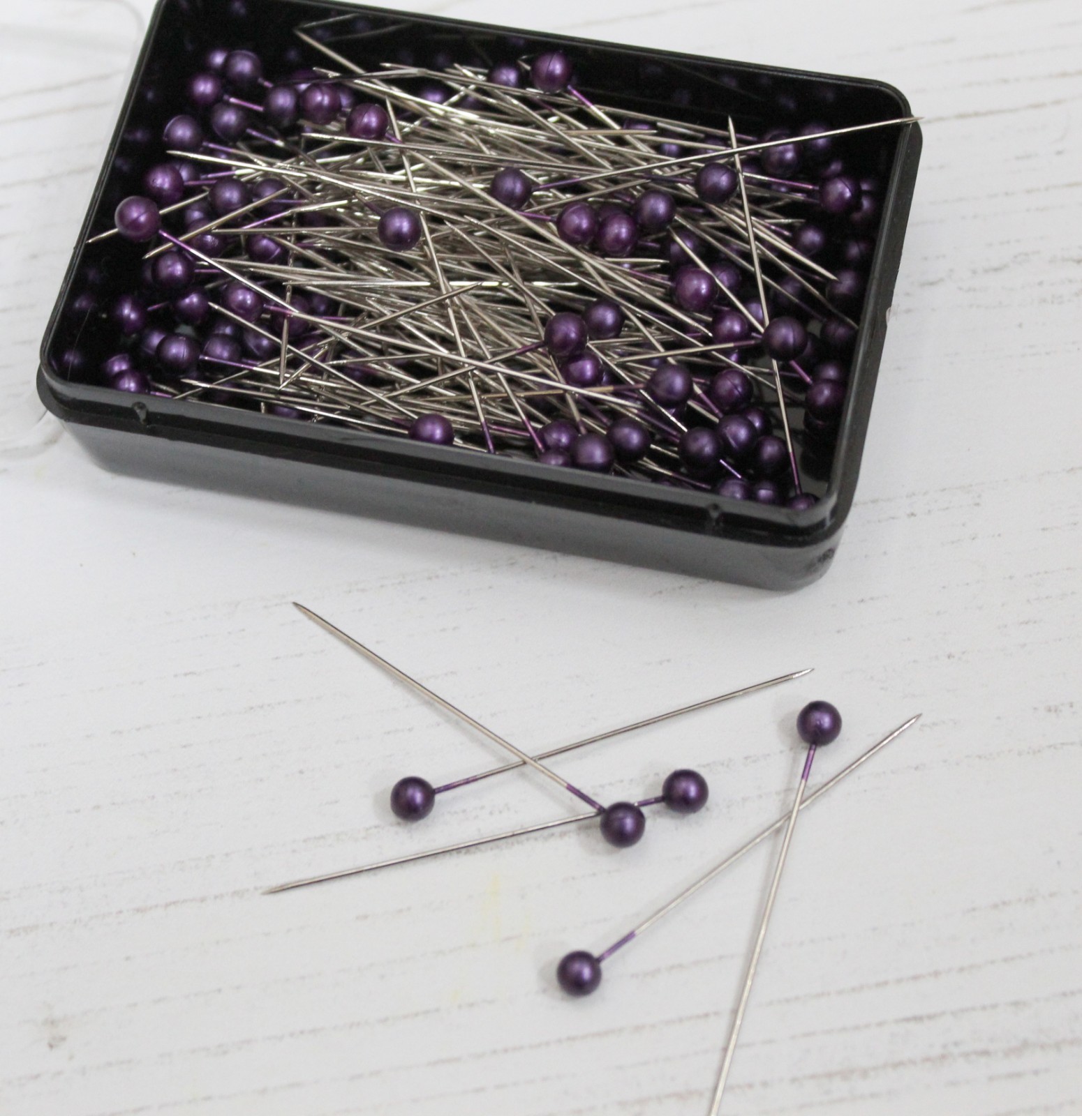 144 Pearl Head Pins 10 Coloured Options for Dressmaking Craft Sewing ...