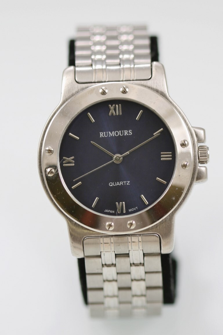 Rumours Men Watch Stainless Steel Silver Water Resistant Battery Blue ...