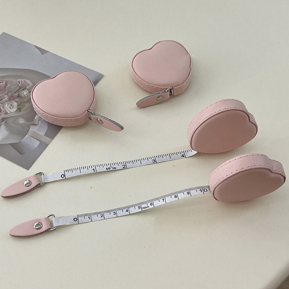 Pink Flexible Ruler Heart Shape Mini Ruler Cute Tape Measure Home | eBay