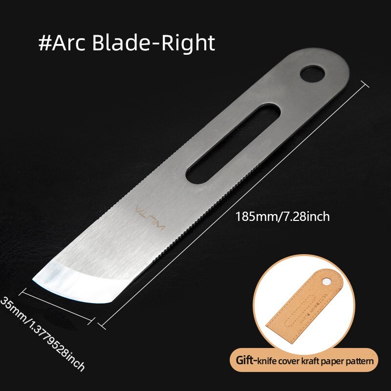WUTA Professional Leather Thinning Knife Skiving Tools Round/Flat ...