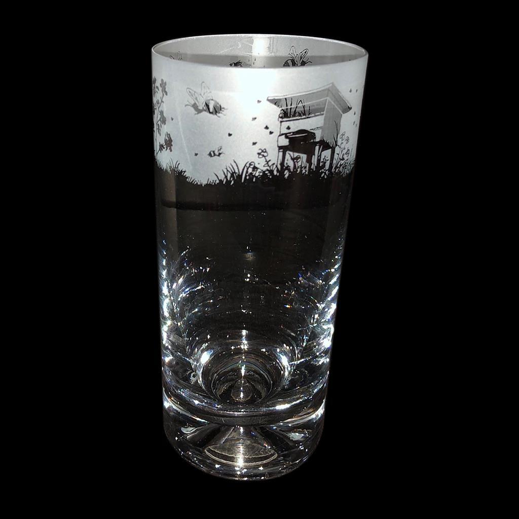 Highball Glass Decorated Bee Sandblast Animal Drinking Tumbler Gift Box ...