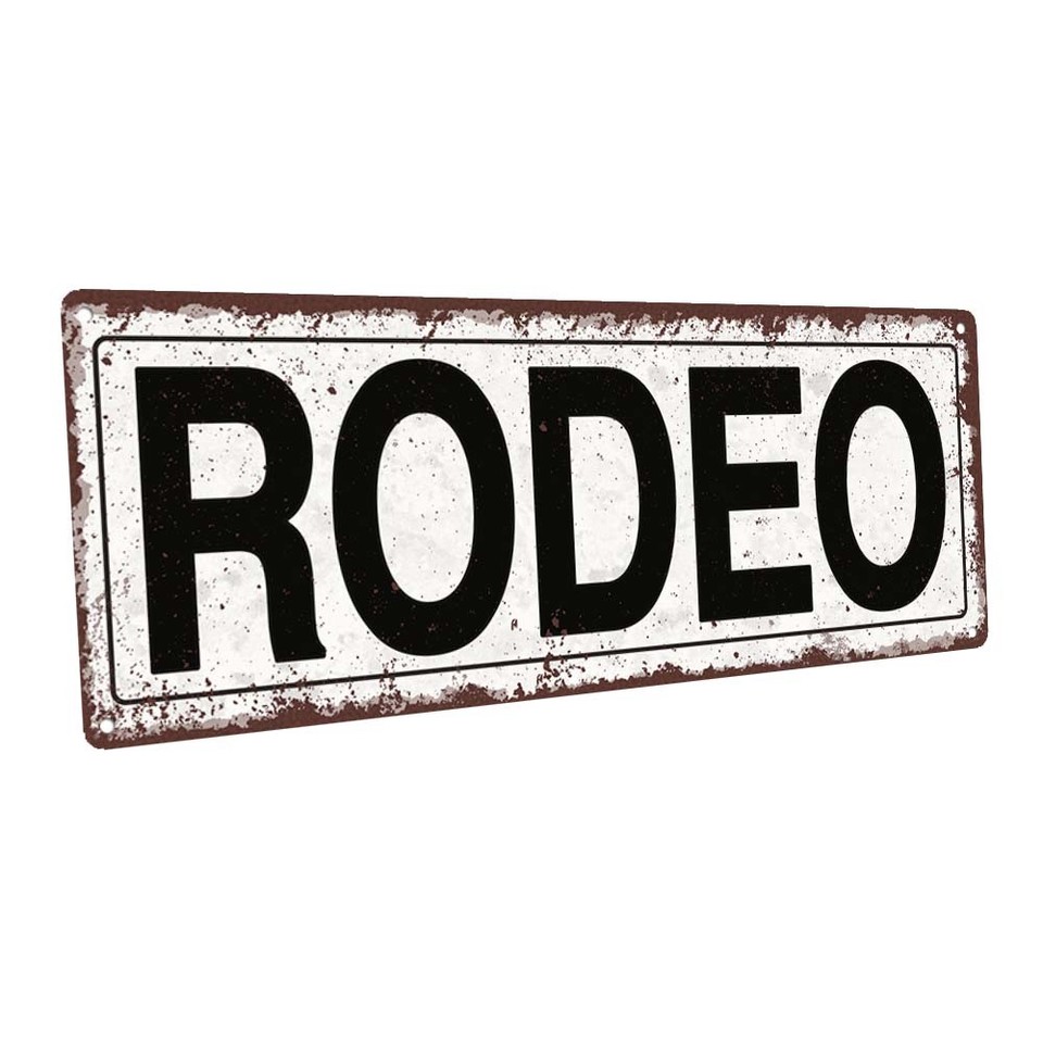 Rodeo Metal Sign; Wall Decor for Mancave, Den, or Gameroom | eBay