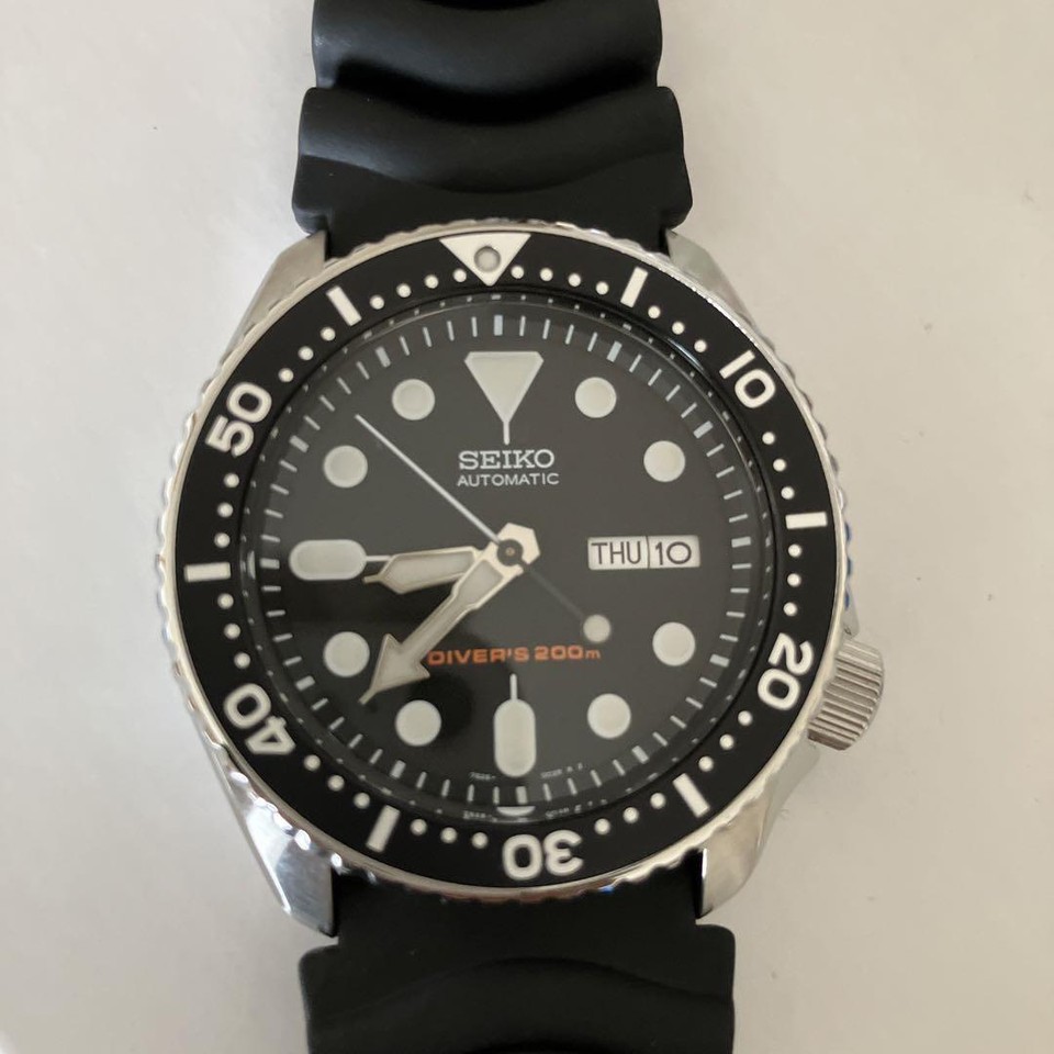 Seiko 5 Dive Watch SKX007K Automatic Black Diver's 200m Rare | eBay