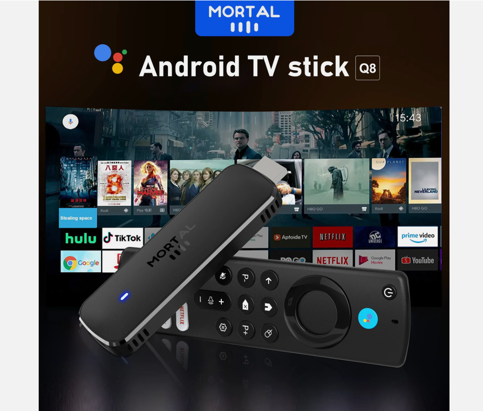 Mortal Android 14 TV Stick – 4K Full HD Media Player, WiFi 6, Google ...