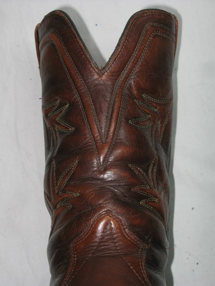 Vtg Texas Imperial Boot Co. Western Cowboy Boots Men Size 12 D Brown ...