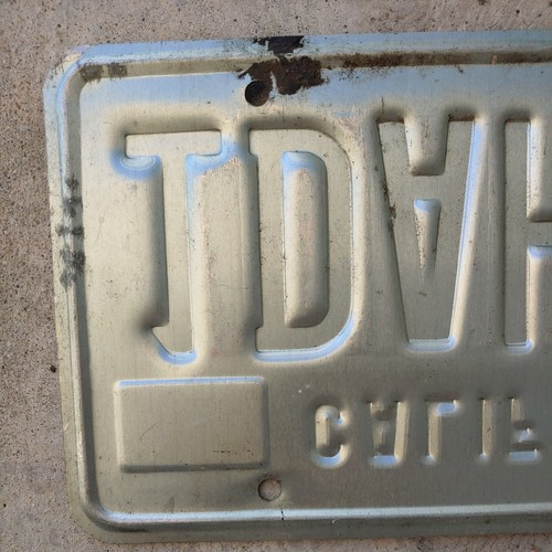 Vintage California blue yellow 80s license plate 1DAH650 | eBay