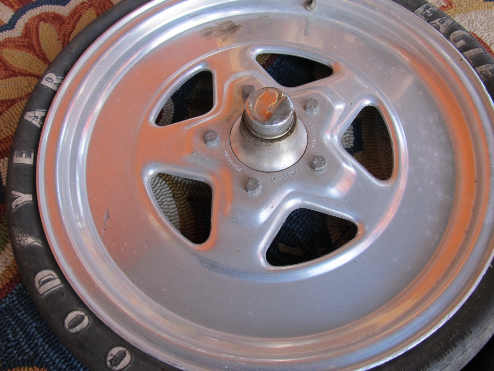 WELD Prostar 17"X2-1/2" Spindle Mount Hot Rod Gasser Dragster Front ...