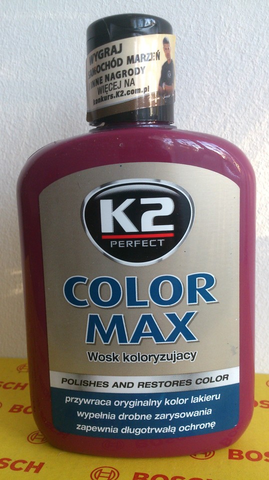 Bordeaux WAX COLOR MAX K2 POLISH Restorer Lustre SHINE with Carnauba ...