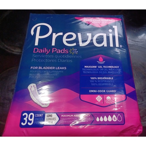 Prevail Pack of 39 Daily Pads Long Maximum Absorbency | eBay