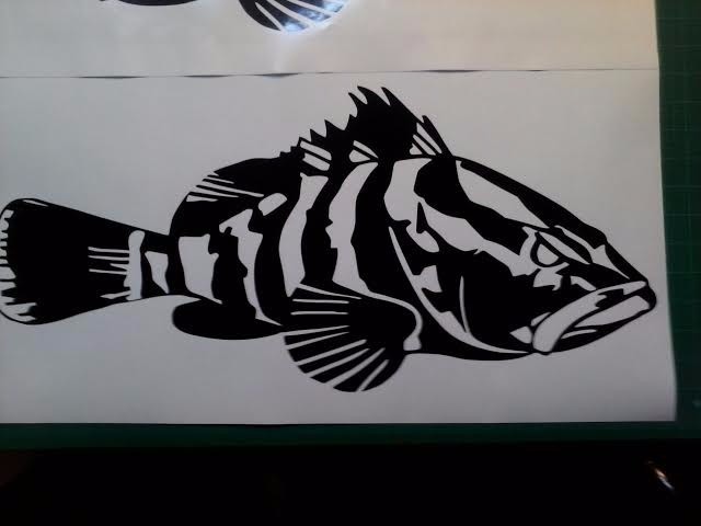 (2) Grouper Boat Decal fish Fishing graphic sticker window salt water ...