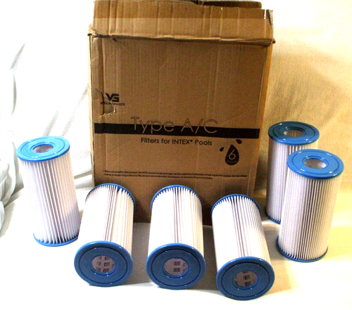 Intex Type A or C Replacement Filter Cartridge 6 Pack Intex Swimming ...