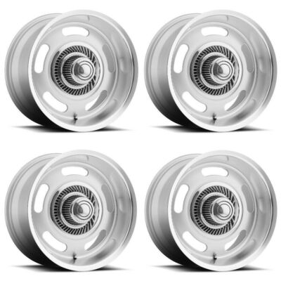 Set 4 18" Voxx B/G Rod Works Rally Silver Machined Lip 18x8 5x4.75 5x5 ...