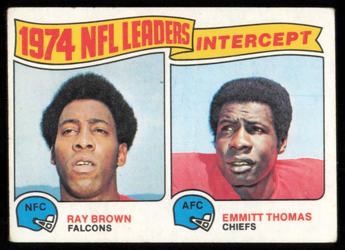 1975 Topps #5 Interception Leaders Ray Brown Emmitt Thomas Falcons ...