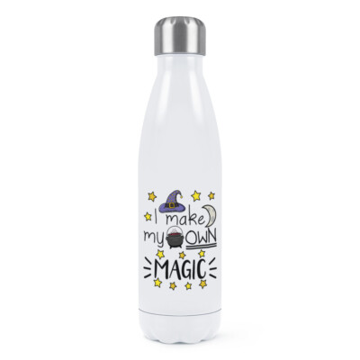 I Make My Own Magic Double Wall Water Bottle Funny Joke Magical Witch ...