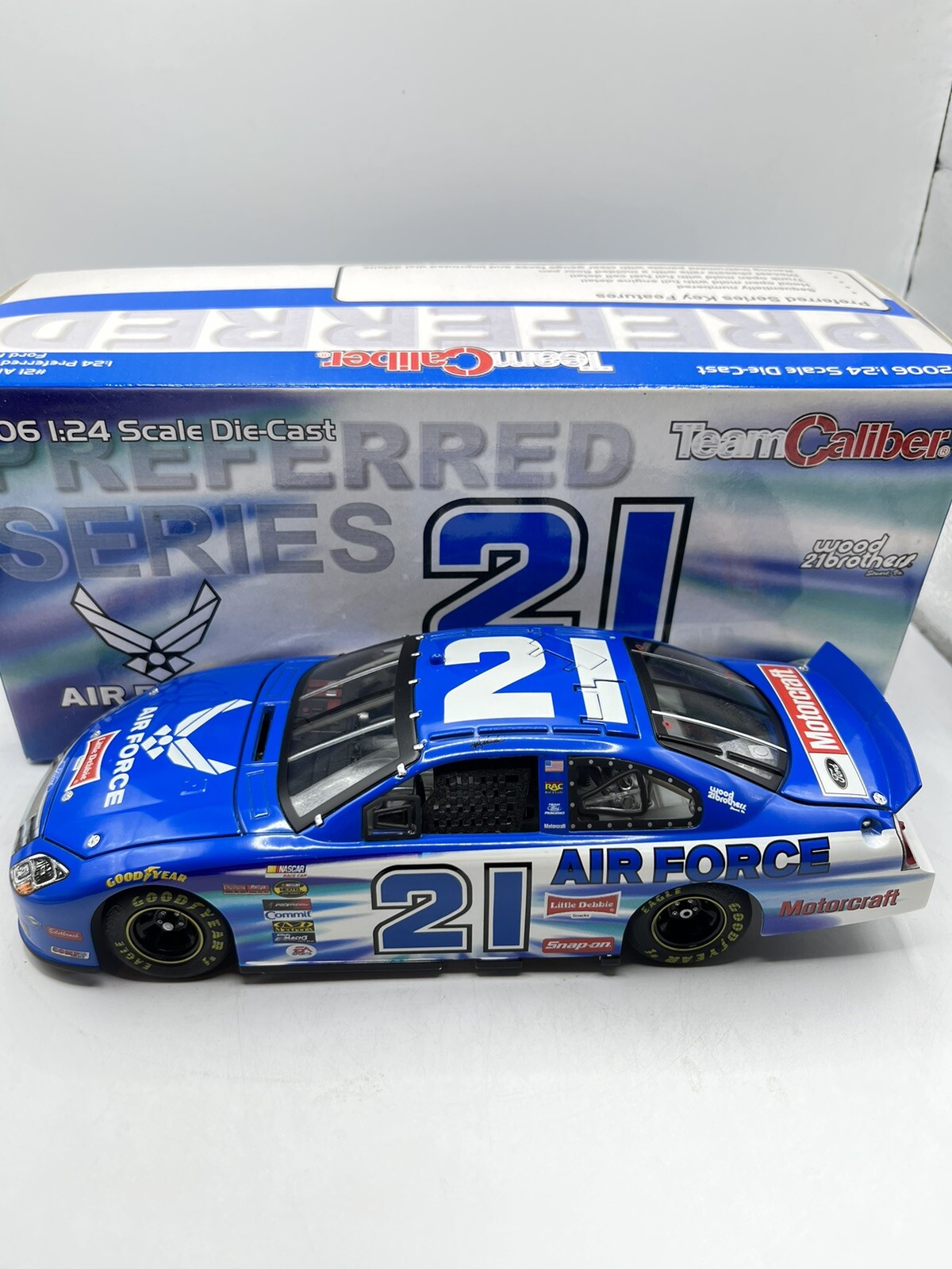 2006 Ken Schrader #21 Air Force Ford Fusion 1/24 Team Caliber Preferred ...