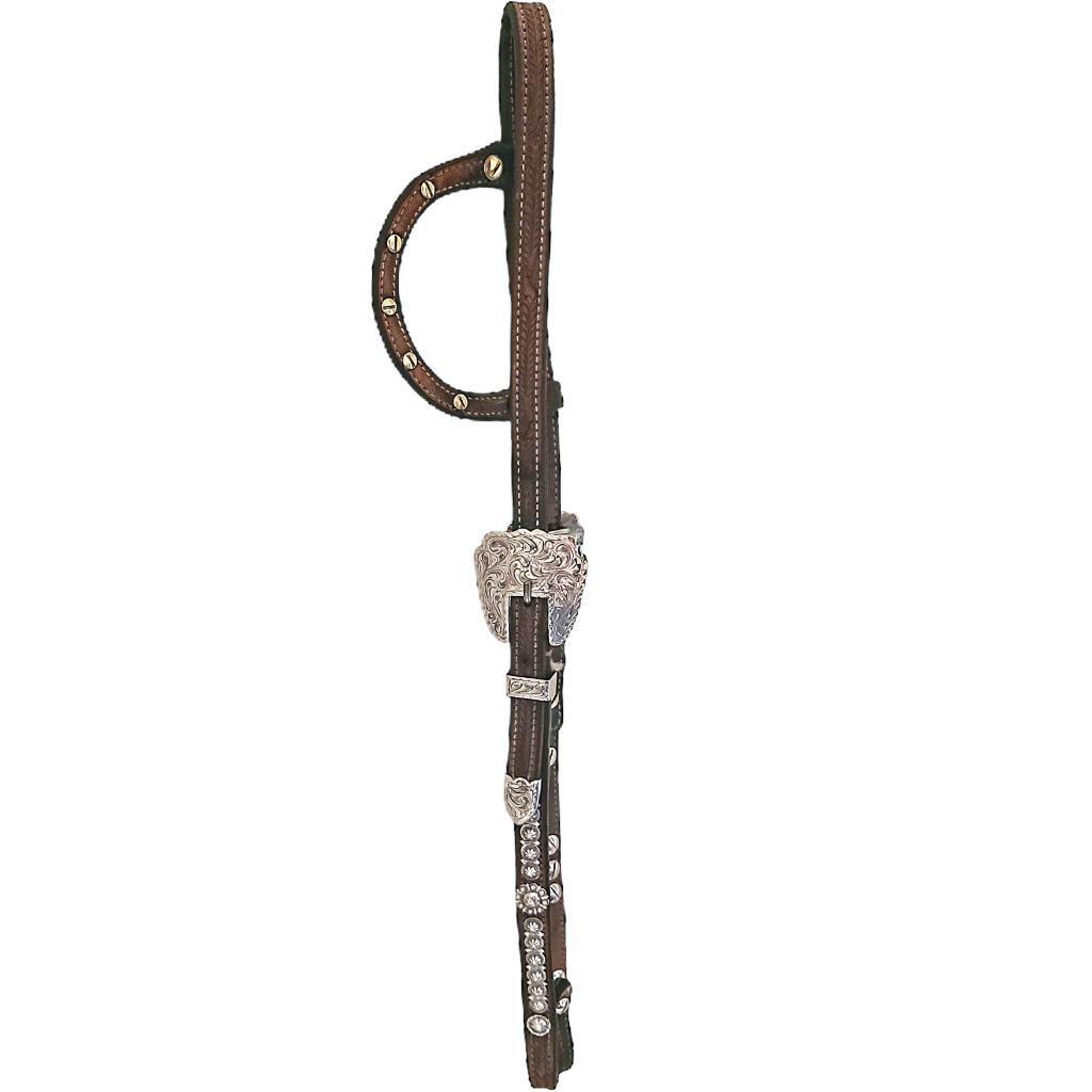 Blue Ribbon Tack Sterling Silver Western Show One Ear Headstall | eBay